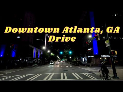 Downtown Atlanta, Georgia - Part 1 - Night Drive - YouTube