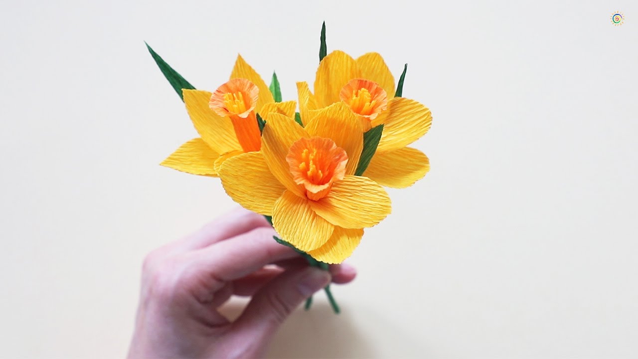 Comment faire un NARCISSE en papier. Fleur en papier DIY. Paper ...