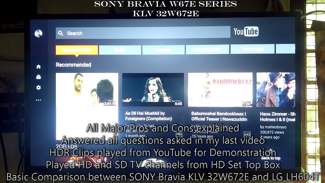 Sony Bravia W67e series KLV 32W672e Picture Quality test, pros and cons ...