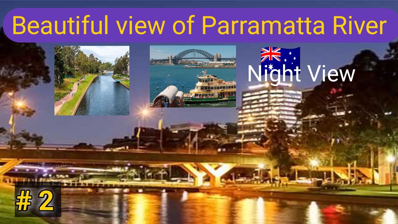 🇭🇲 2-Night View of parramatta River | Parramatta Lanes 2023 ...