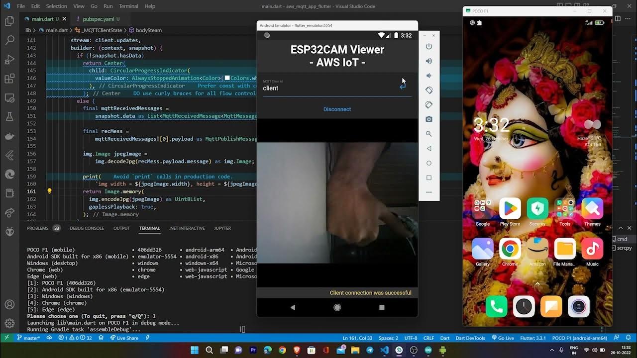 Esp32Cam Stream on Android using Flutter, AWS IoT Core, Arduino IDE - YouTube