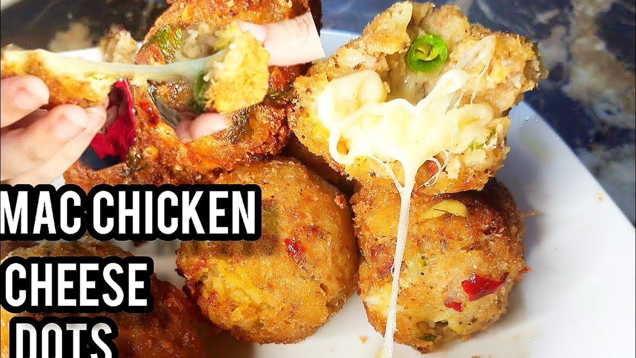 Mac chicken and cheese dots||easy snacks recipe by Sam's kitchen - YouTube