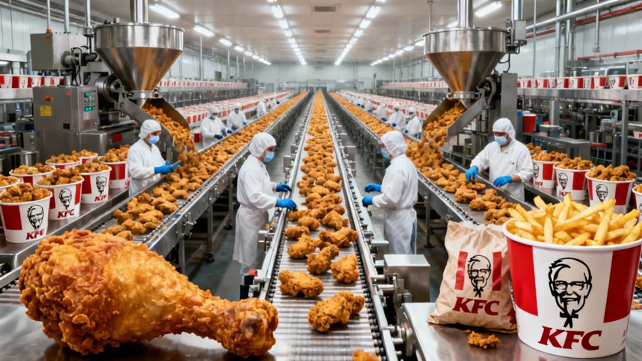 How KFC’s Iconic Fried Chicken is Made in Modern Factory | Crispy Fried ...