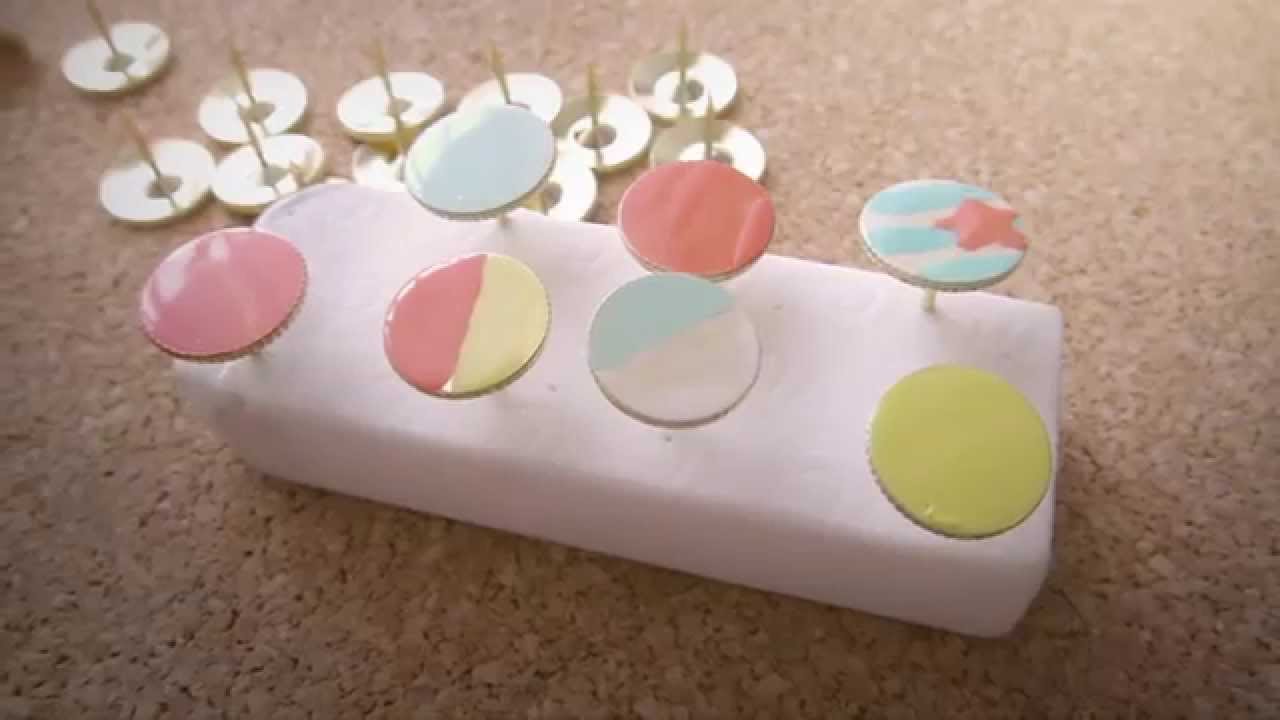 DIY Colorful Push Pin - YouTube