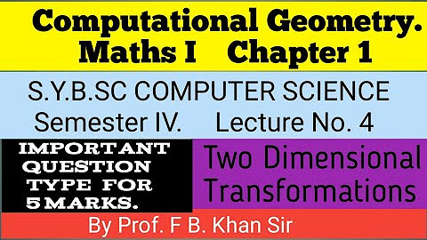 SYBCS Sem IV Maths I - YouTube