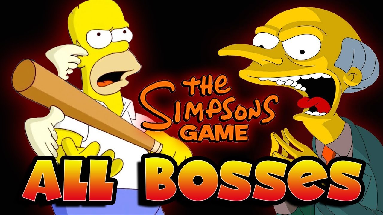 The Simpsons All Bosses | Boss Fights (X360, PS3) - YouTube