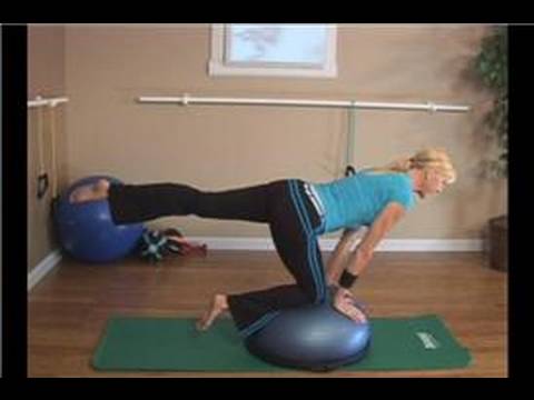 Bosu Ball Core Exercises : Bosu Ball Core Exercises: Four-Point Balance ...