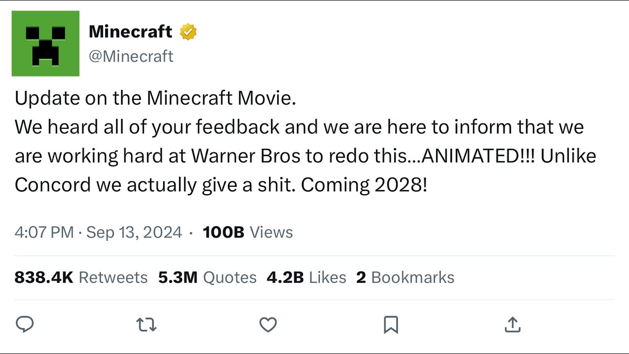 Iron Man erases the mincraft movie from existence | Minecraft Movie ...