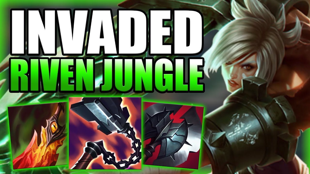 RIVEN JUNGLE BUT I GET PERMA INVADED AT THE START OF THE GAME! - Best ...