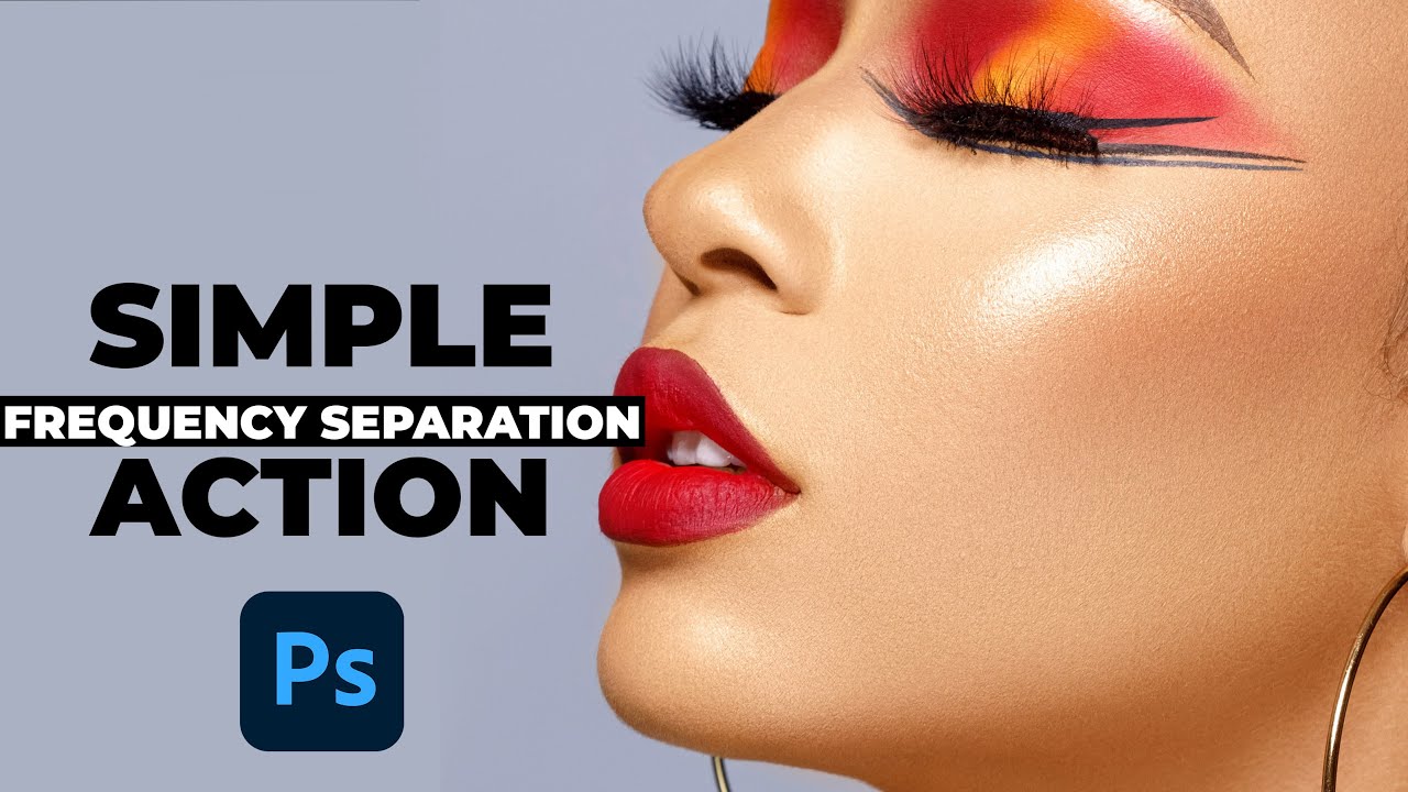 How to Create a Simple Frequency separation Action in Photoshop - YouTube
