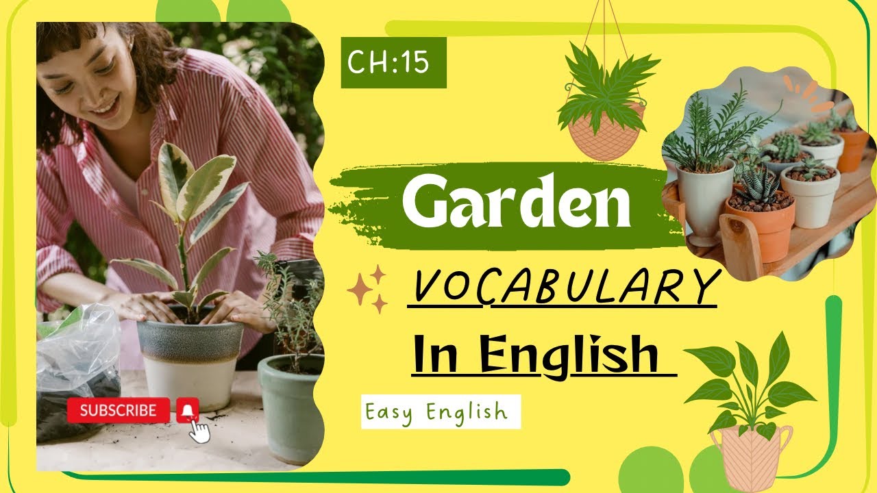 Garden vocabulary in English || Garden items names and Pictionary 🏡 ...