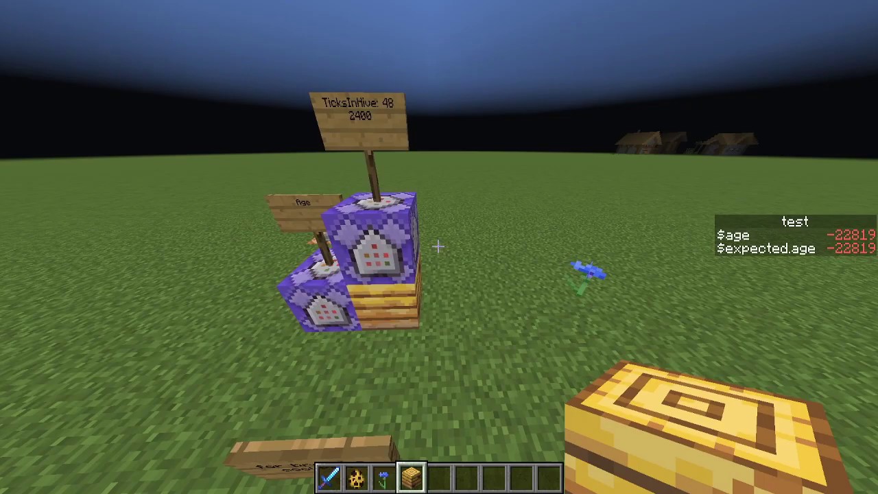 MC Java snapshot 20w22a, bee growth bug - YouTube