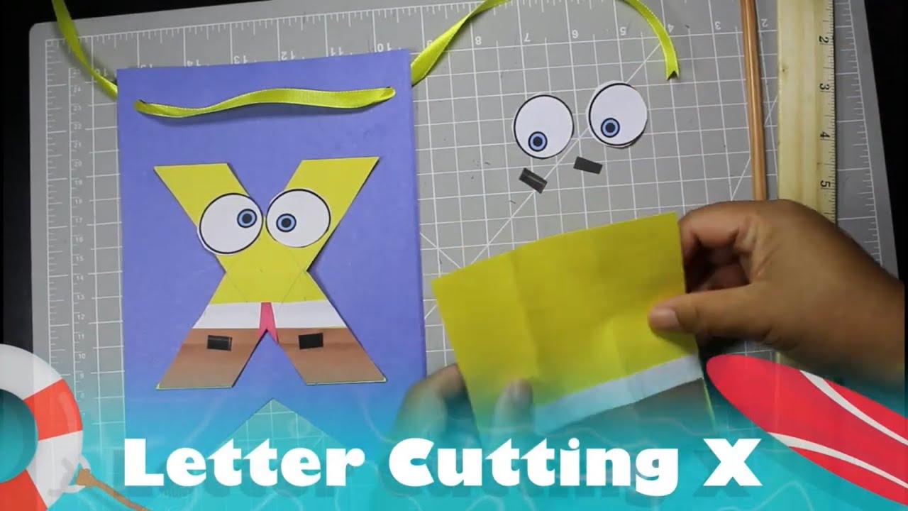 Spongebob Theme Alphabet Letter Cutting Tutorial | Letters X - YouTube