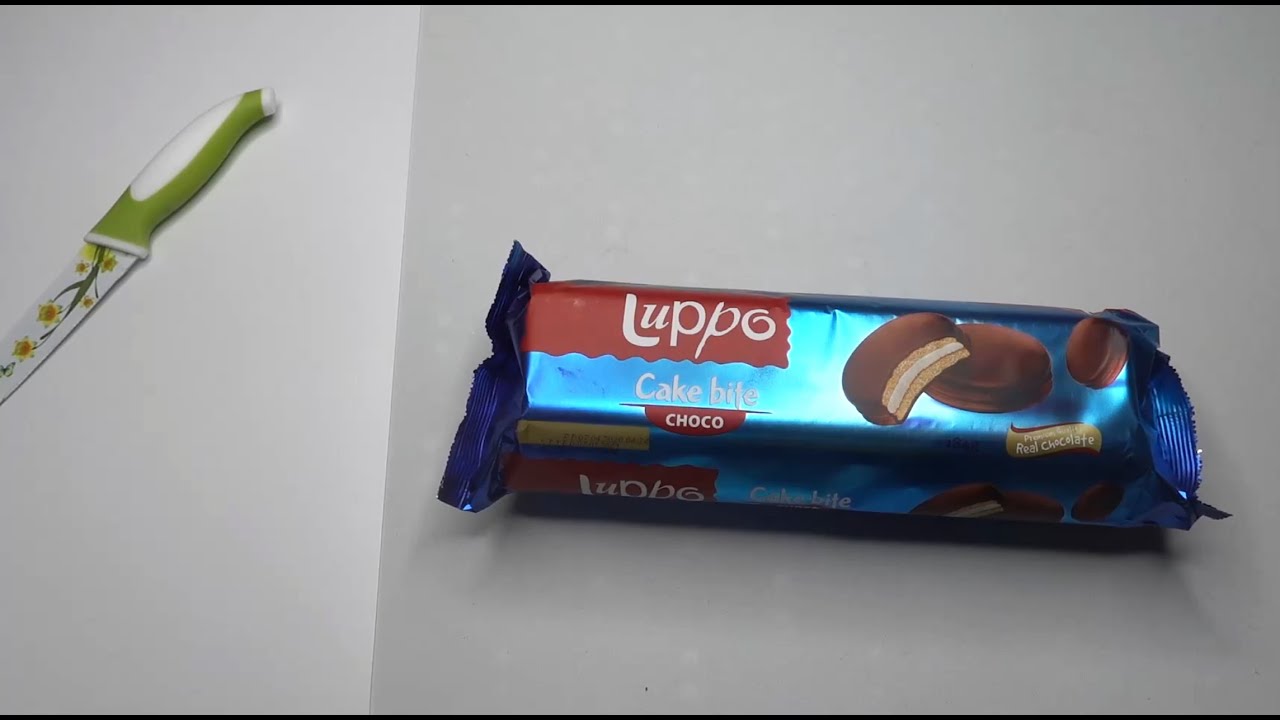 ASMR Unboxing Luppo Cake Bite Choco - YouTube