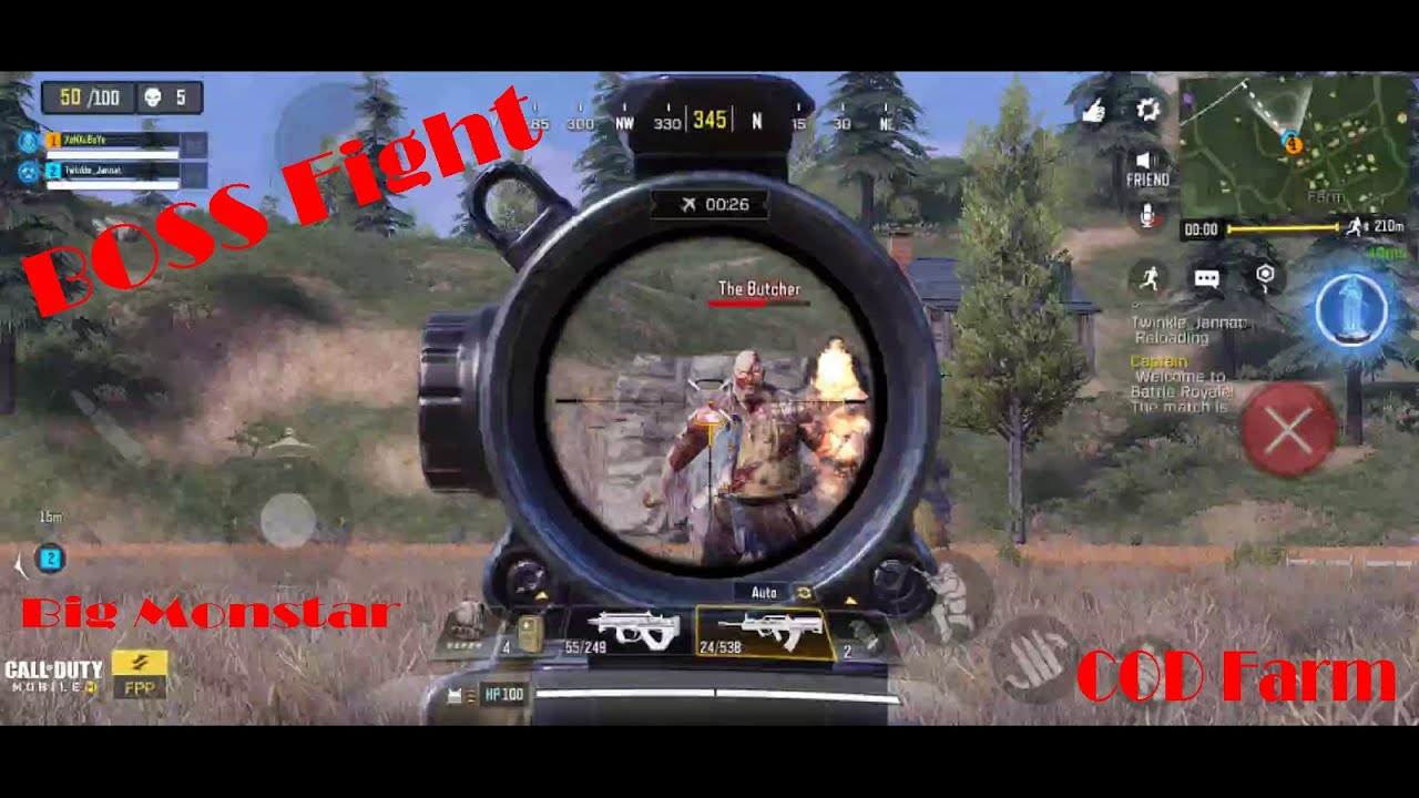 || Call of Duty Mobile || Fight With BUTCHER Monstar Zombie Boss in COD ...