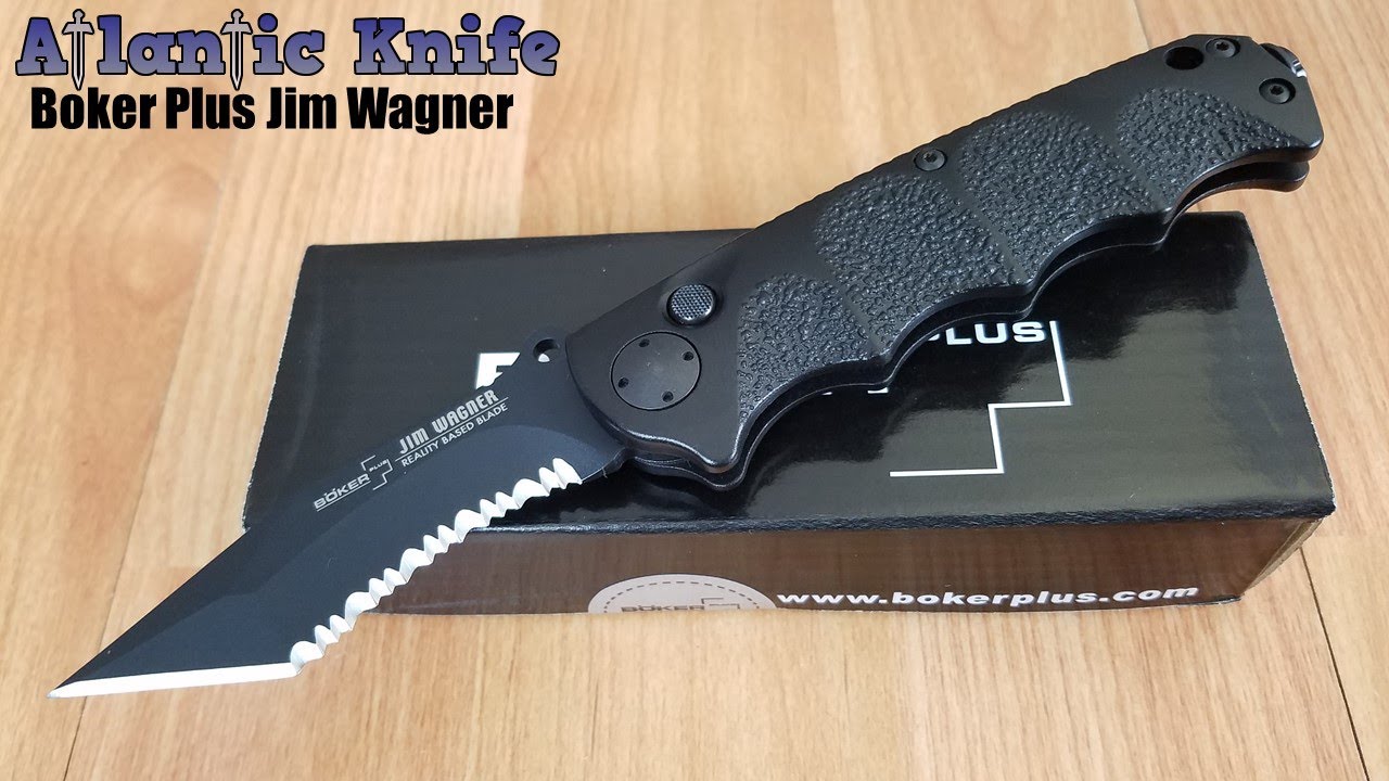 BOKER PLUS JIM WAGNER REALITY BASED LOCKBACK TANTO BLADE FOLDING KNIFE ...