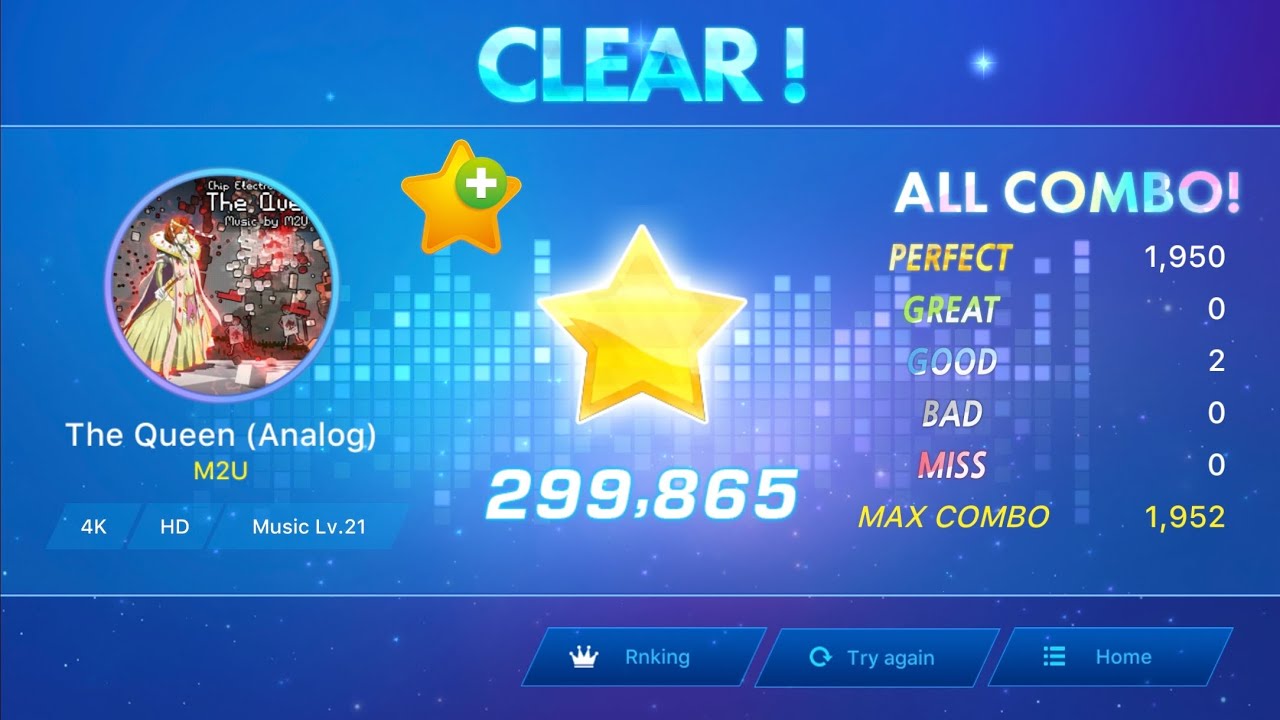 [O2Jam - Music & Game] M2U - The Queen (Analog) | 4K HD 21 | Full Combo ...