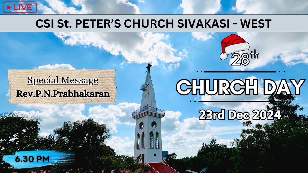 28th Church Day Special Service 6.30 PM || CSI St. Peter's Church || 23 ...
