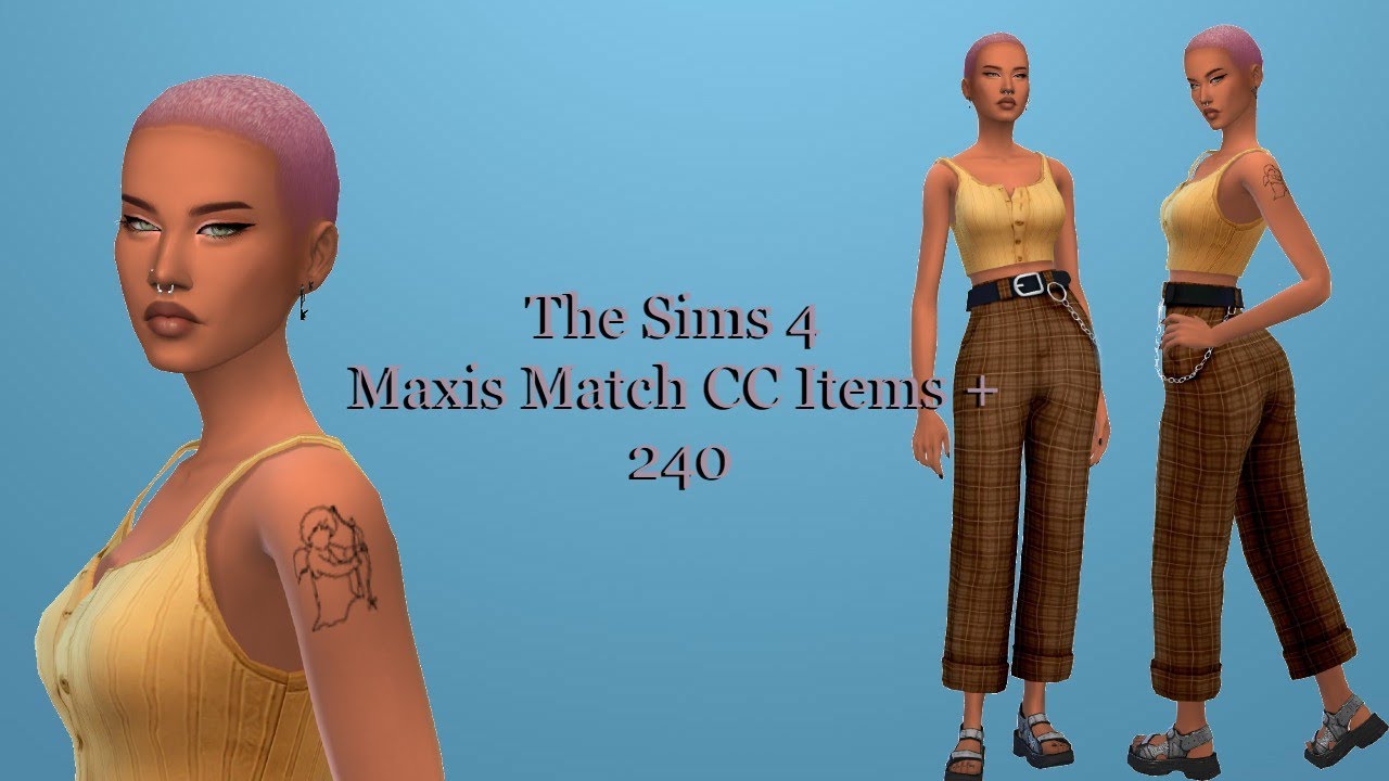 The Sims 4 | Maxis Match Hairs CC Folder (240 + Items) | - YouTube