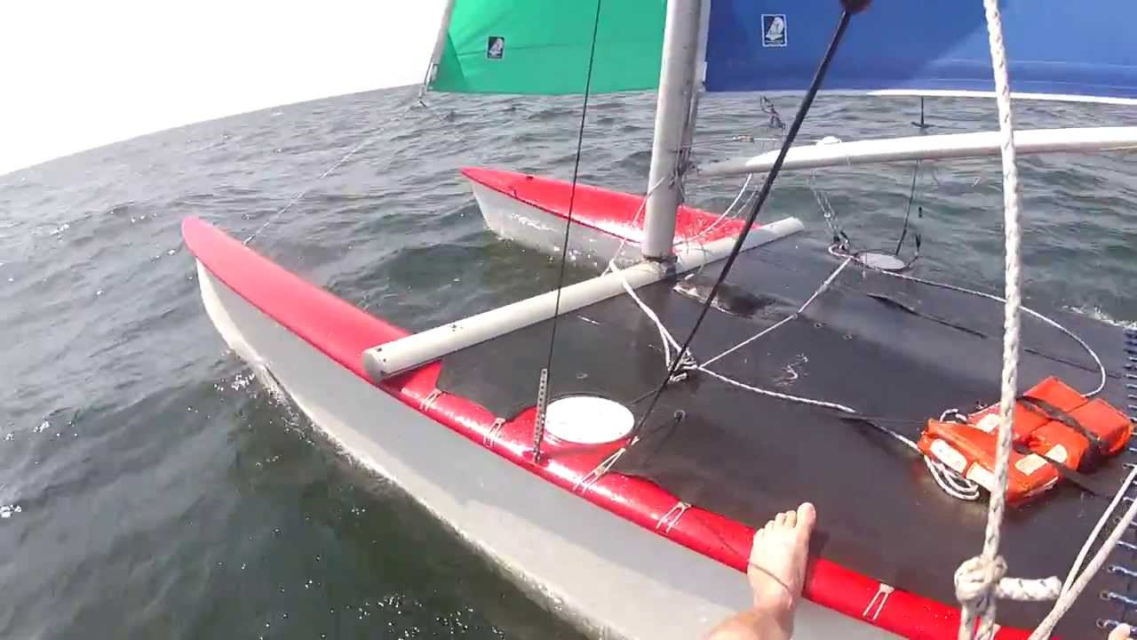 Prindle 16 trapeze ride in Panama City Beach, FL. - YouTube