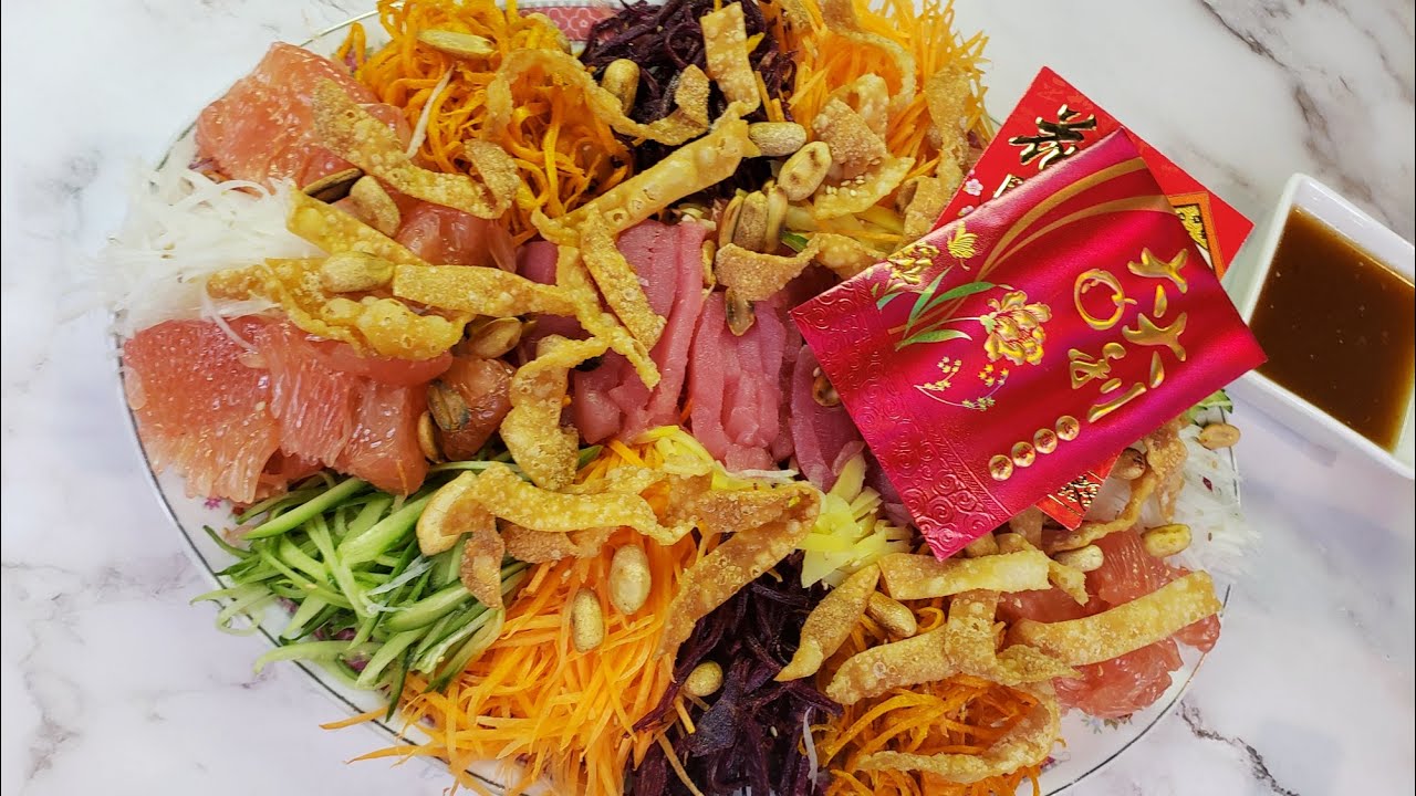 Tasty Homemade Yee Sang Prosperity Salad - Tossing Up Good Fortune ...