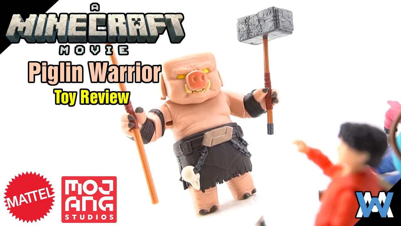 Minecraft Movie Piglin Warrior Figure!! Mattel Minecraft Movie Piglin ...