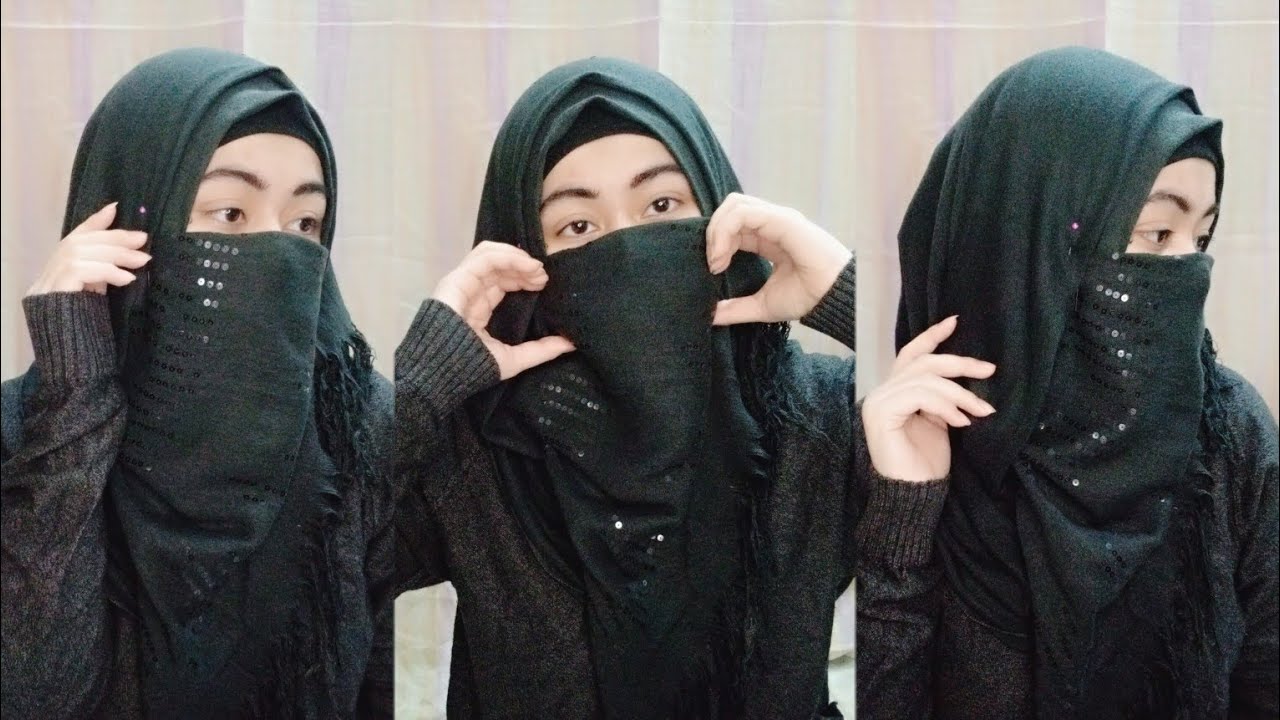 hijab with niqab | School & college student |easy & simple | hijab ...