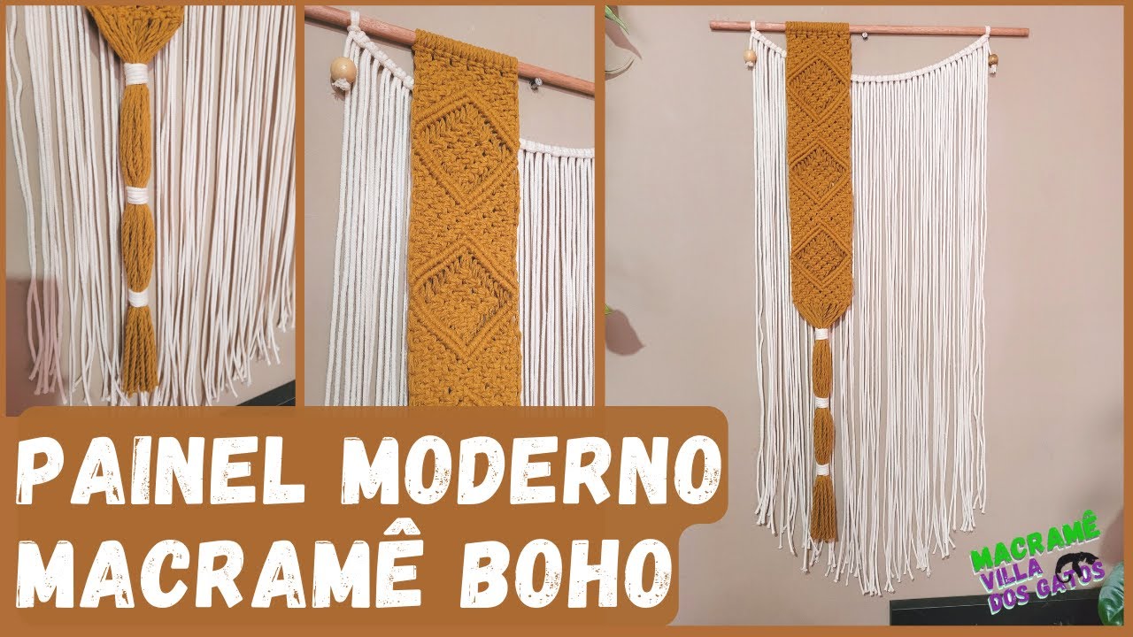 Tutorial - Painel de macramê passo a passo para iniciantes - Macramé ...