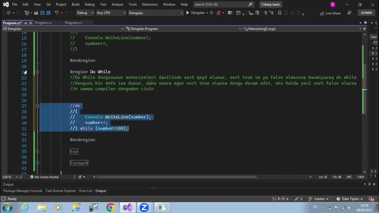 7c Dərsləri Döngülərloops While Do While For Foreach Youtube