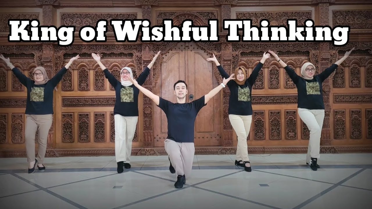 KING OF WISHFUL THINKING - line dance demo by The Ladies - YouTube