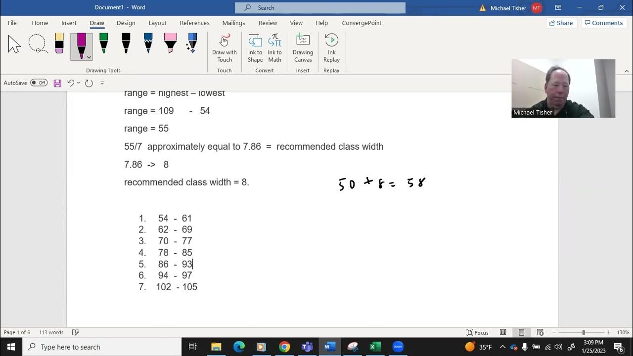 Creating A Frequency Distribution and a Cumulative Frequency Distribution. - YouTube