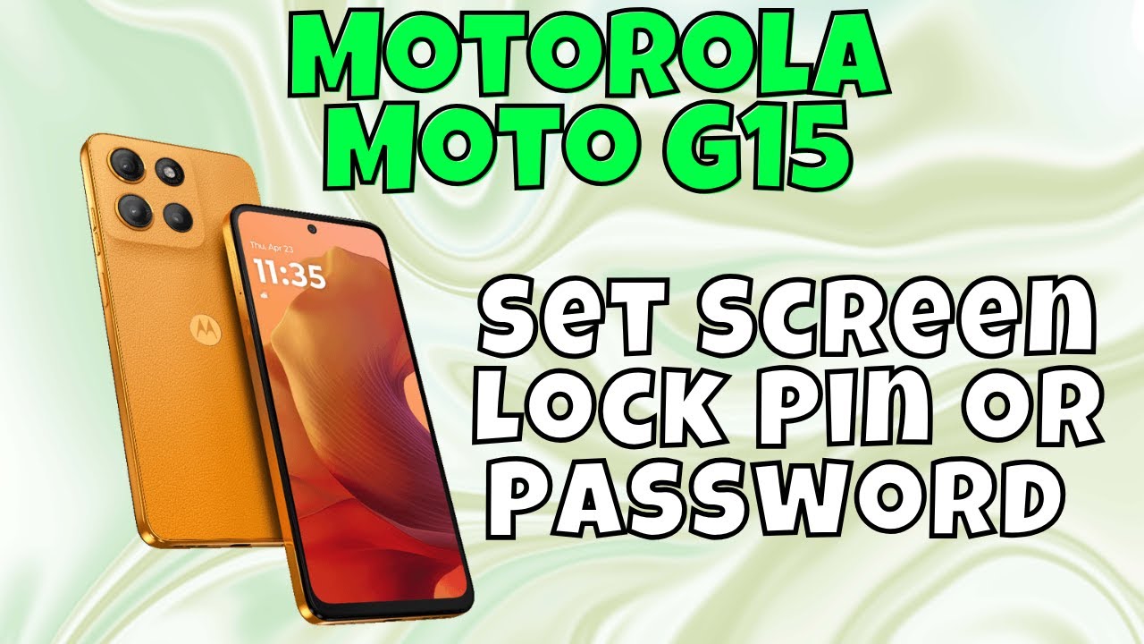 Set Screen Lock Pin or Password Motorola Moto G15 || How to Set Screen ...
