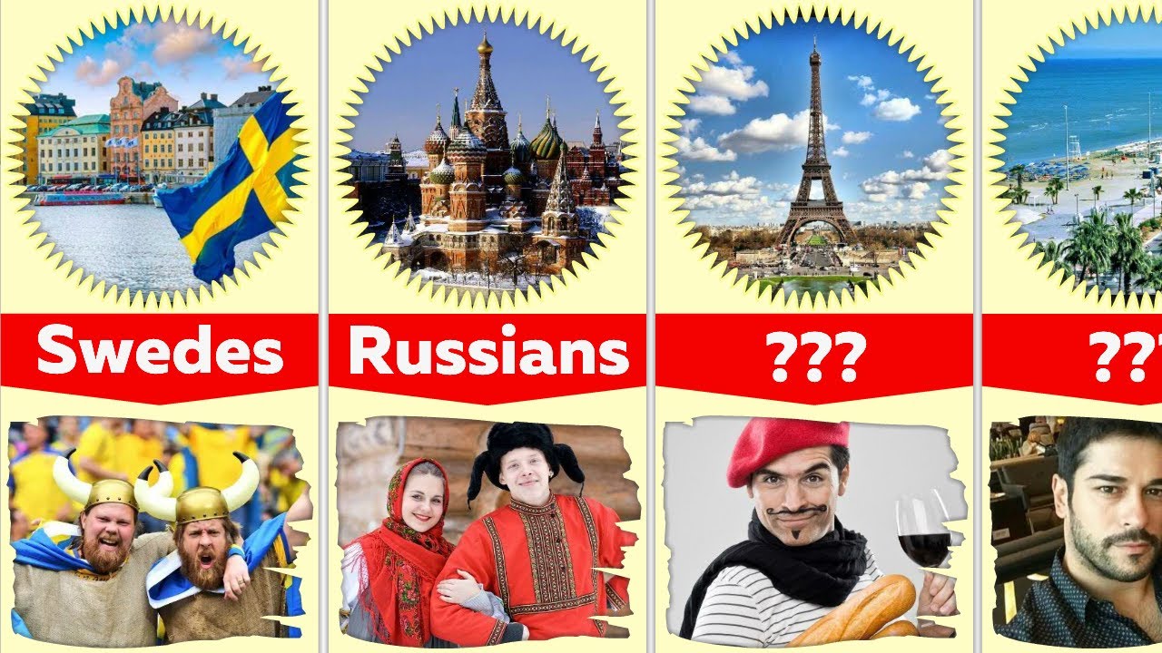 Comparison: People's Attractive Features From Different Countries - YouTube