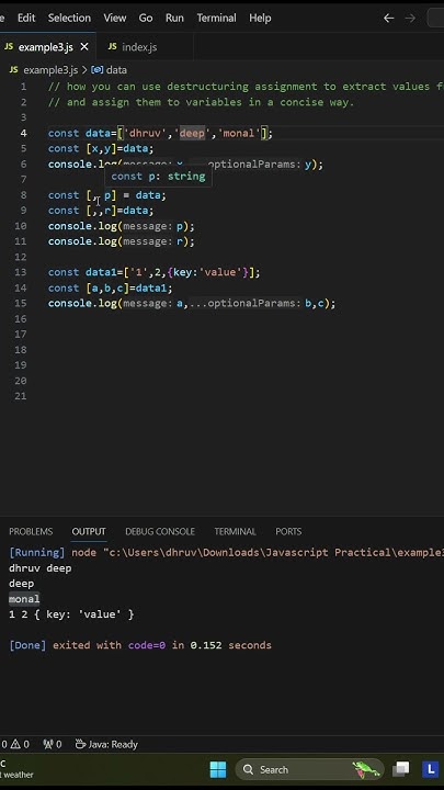 🚀JavaScript Quick Tip: Master Destructuring Assignment in 60 Seconds ...