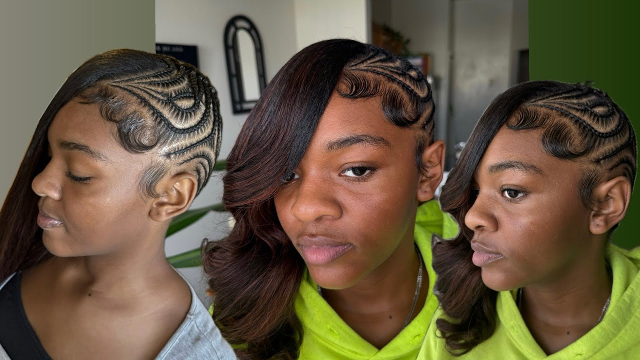 Braided Mohawk TUTORIAL | Half Braided Half Weave - YouTube