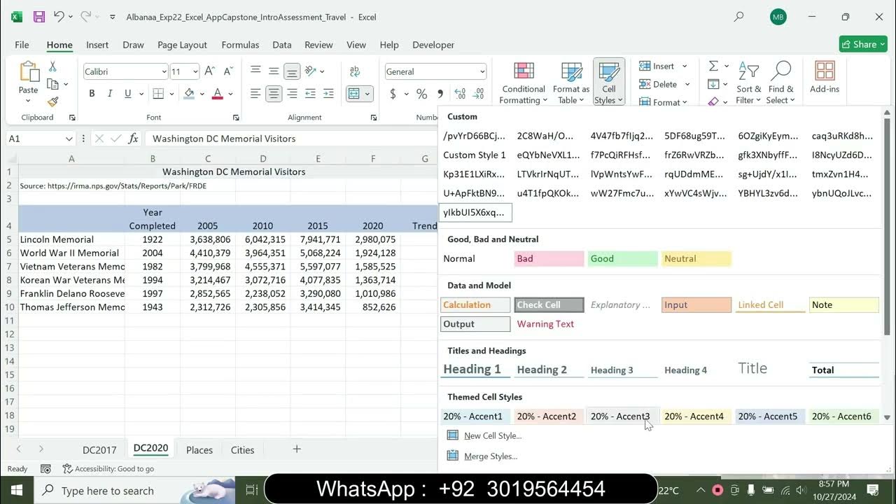 Exp22_Excel_AppCapstone_IntroAssessment_Travel | exp22 excel appcap intro travel |excel appcap ...