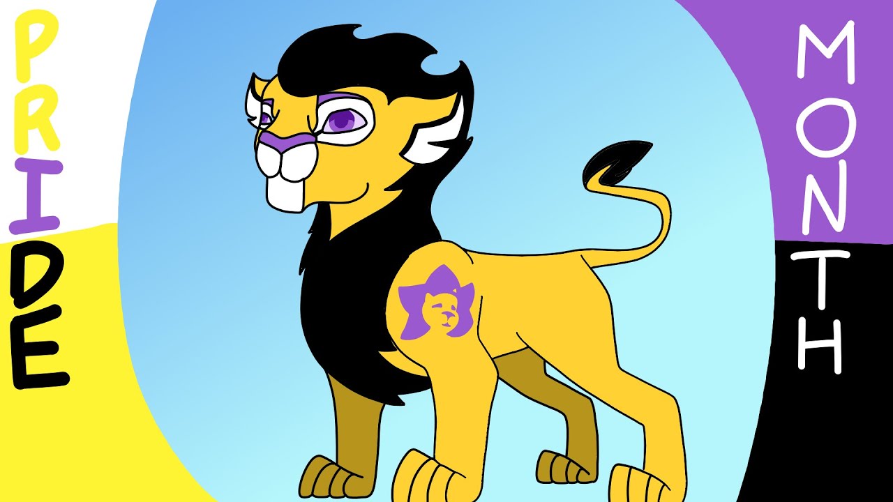 Happy Pride Month: NonBinary Lion Speed Draw - YouTube