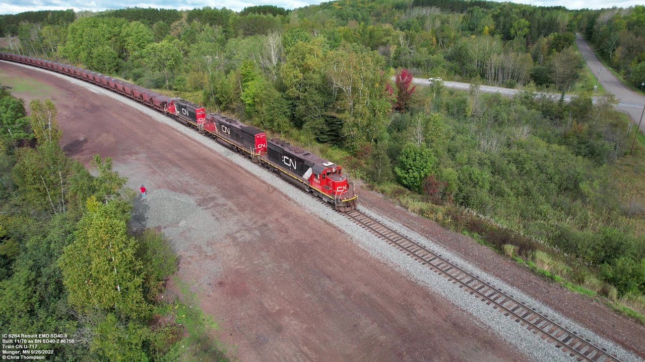 IC 6264 (CN) Munger, MN 9/26/22 Train U-717 - YouTube