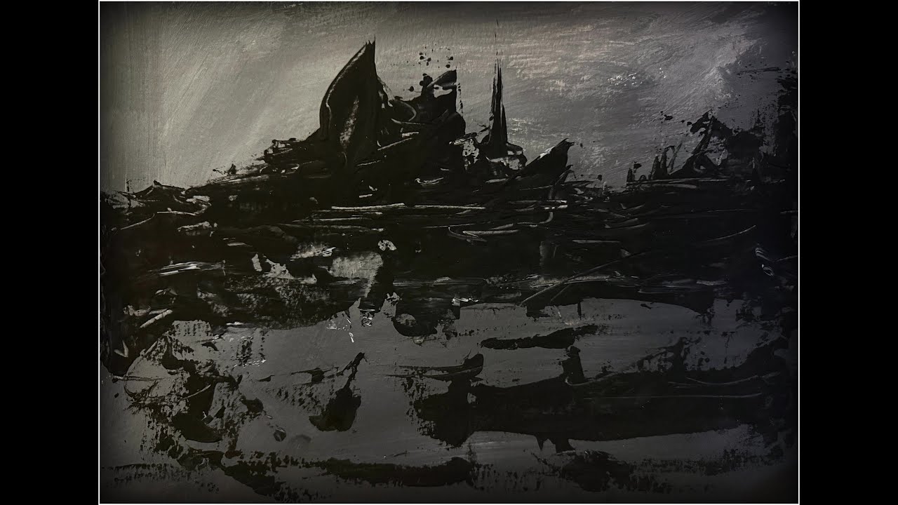 Creating A Dark Easy Abstract Painting - YouTube