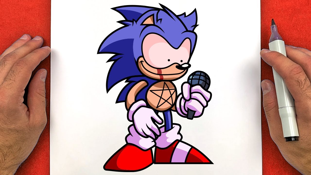 How to DRAW SATANOS (Sonic.EXE 3.0) from FRIDAY NIGHT FUNKIN (FNF ...
