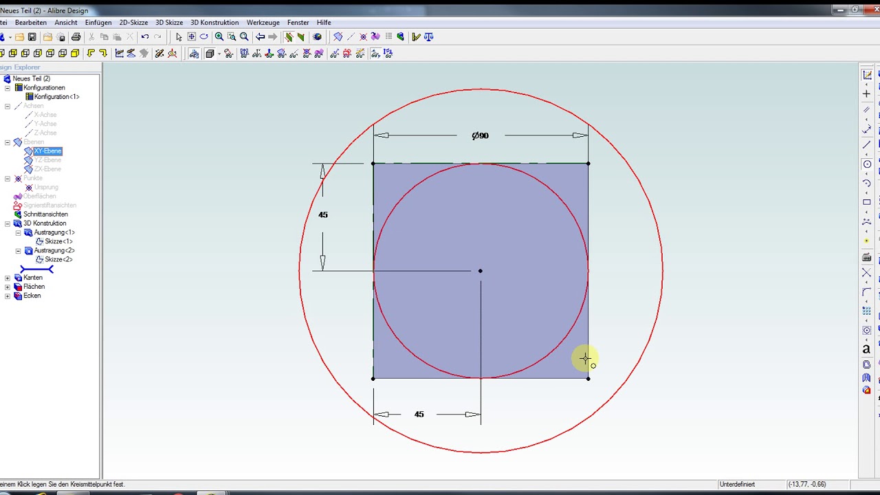 Alibre Design tutorial - YouTube
