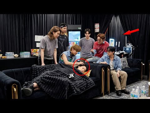BTS Konseri Sonrası Jungkook Aniden Sahne Arkasında Yere Yattı... Taehyung ve BTS Üyeleri Çok...