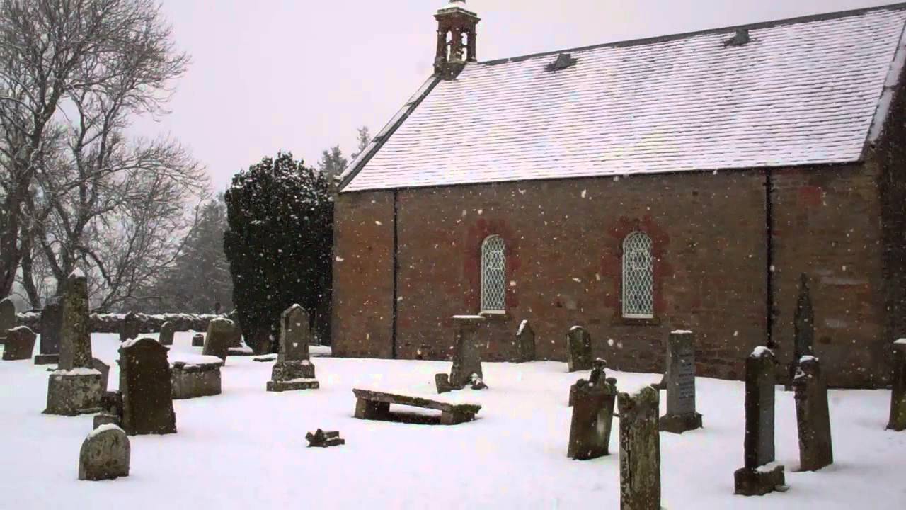 Snow Falling Parish Church Forteviot Perthshire Scotland - YouTube