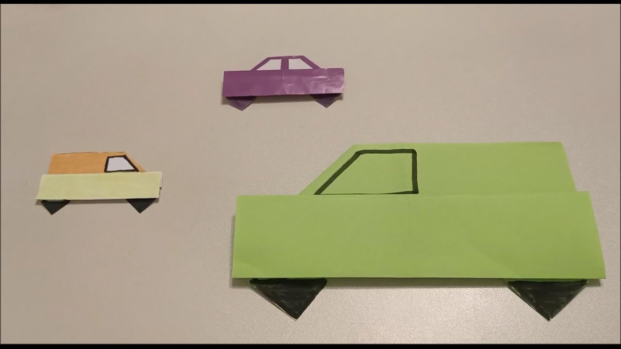 ORİGAMİ ARABA-CAR ORIGAMI - YouTube