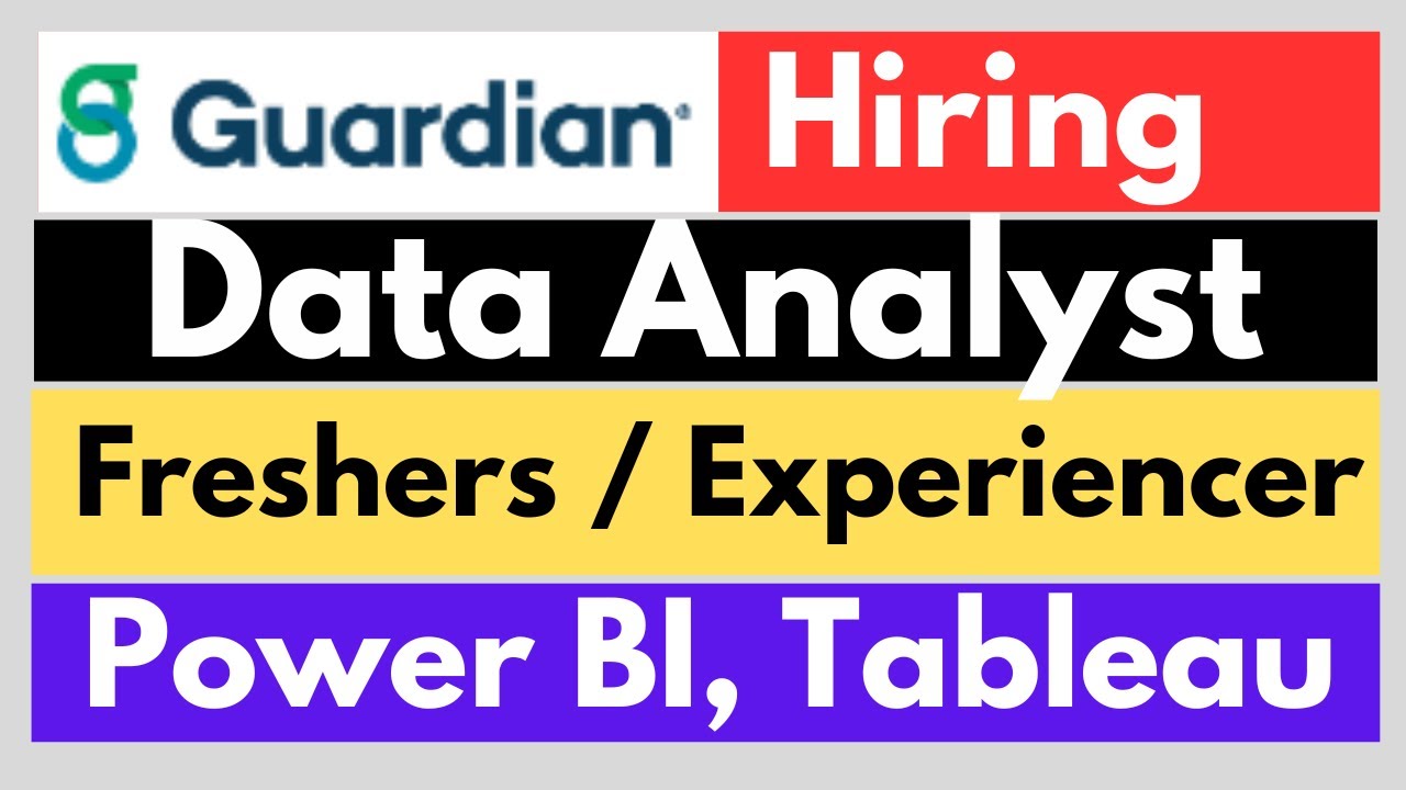 Data analyst New opening 2025 | Guardian | Power BI Job | Tableau I ...