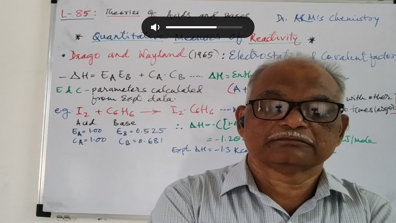 Theory of Acids and Bases: Quantitative Measures of Reactivity@Dr.ARM's ...