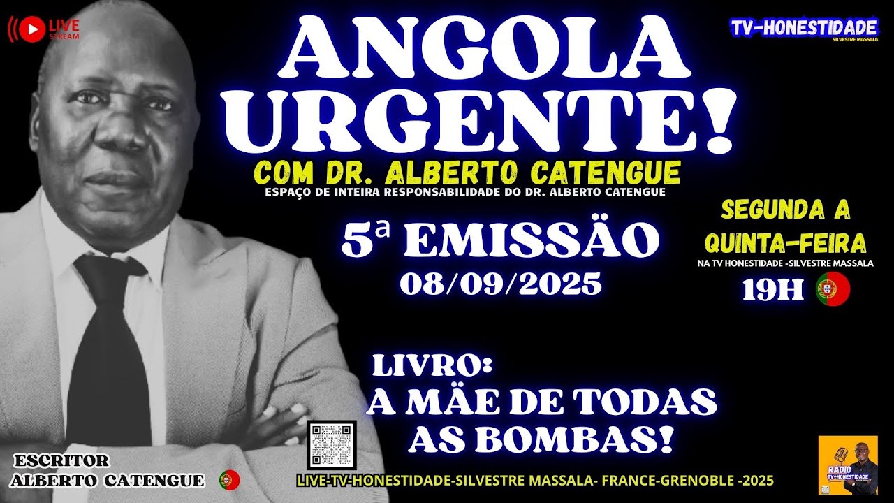 # 5ª EMISSÃO - ANGOLA URGENTE ! COM POLITICO ALBERTO CATENGUE. - YouTube