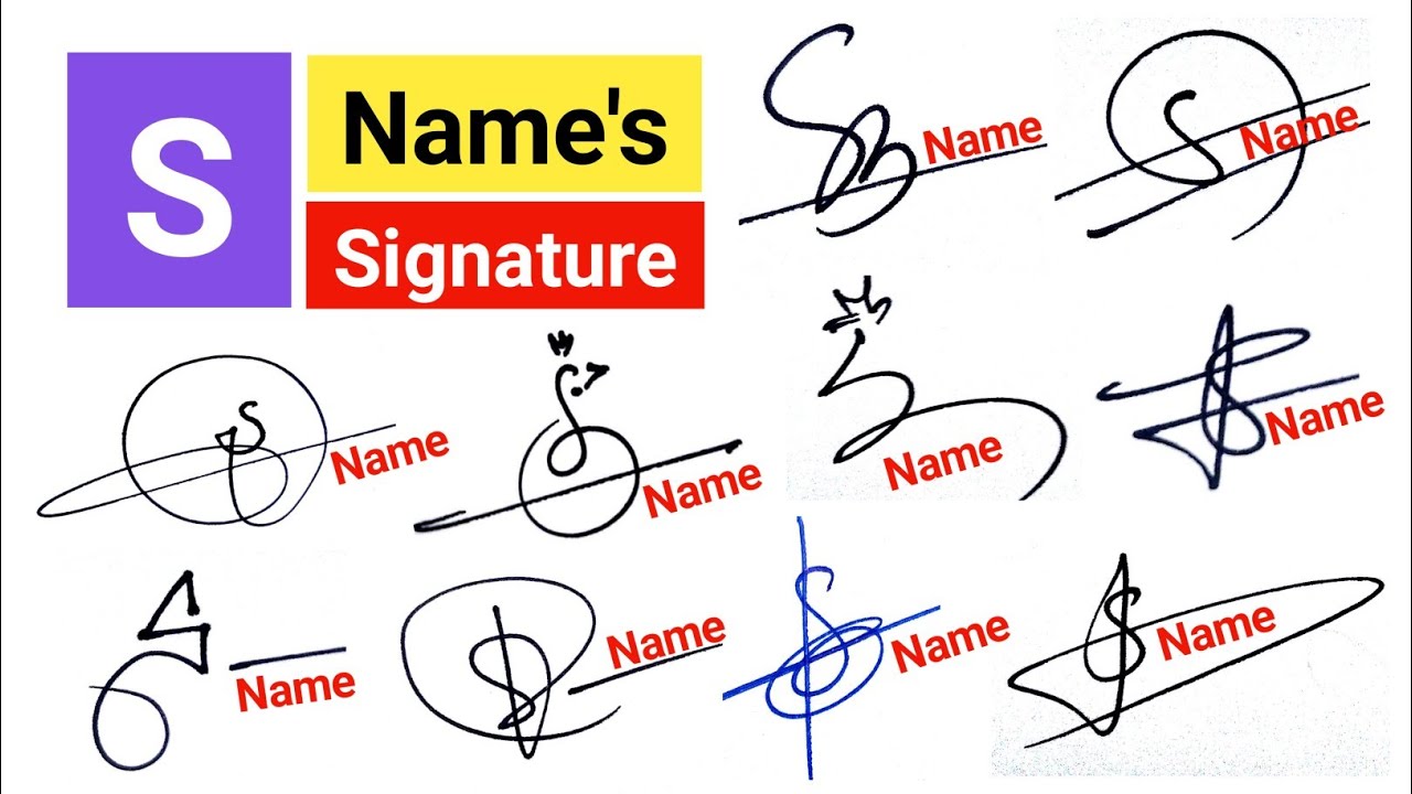 20+ Signature Ideas For S Names | S Letter Signature Styles | How to ...