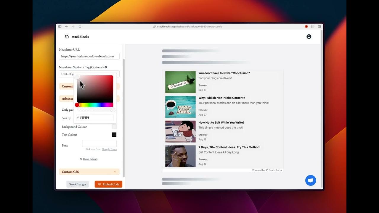 Embed Substack newsletter archive on a Notion page using Stackblocks - YouTube