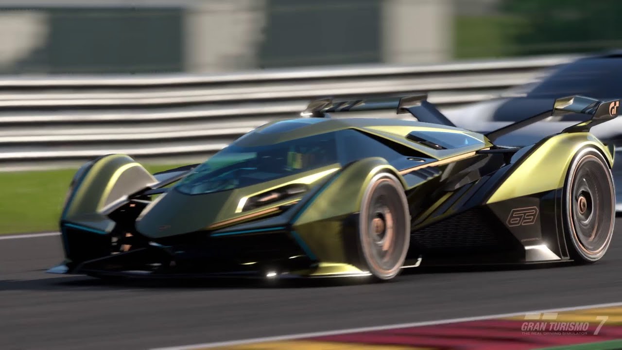 GT7 PSVR2 - Lamborghini V12 VGT concept car - Circuit de Spa - YouTube